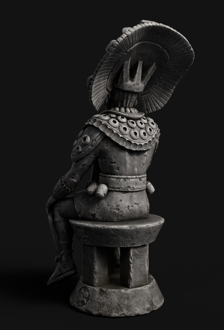 3D Mayan Chief Statue - TurboSquid 2226966