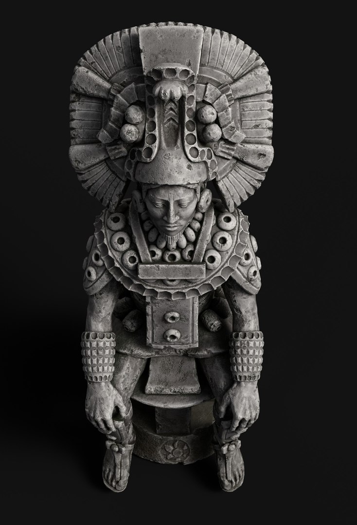 3D Mayan Chief Statue - TurboSquid 2226966