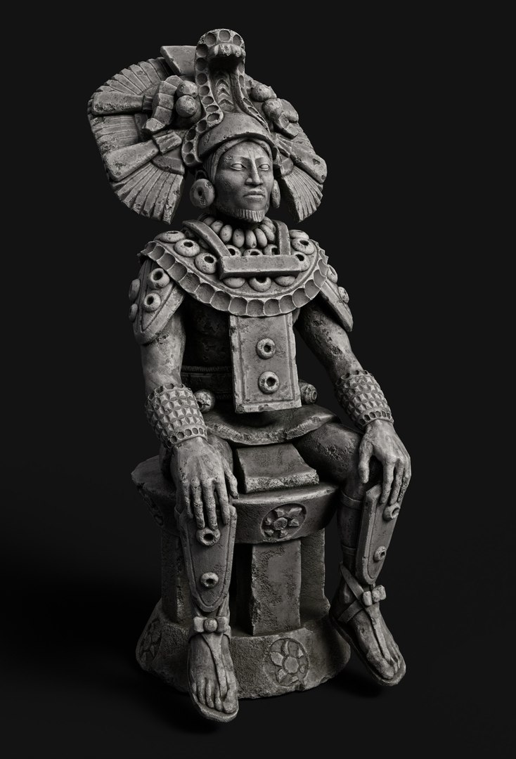 3D Mayan Chief Statue - TurboSquid 2226966