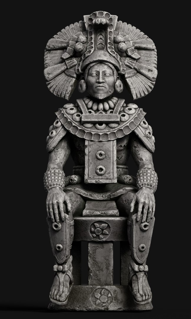 3D Mayan Chief Statue - TurboSquid 2226966