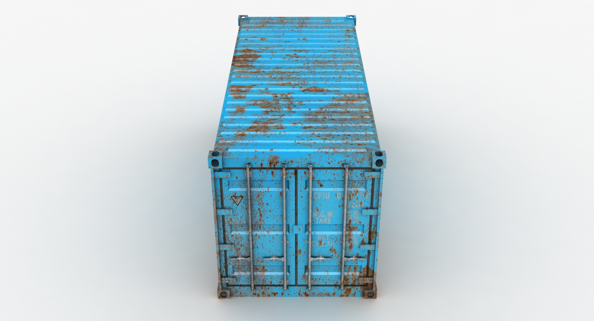 3D Rusty Container 20ft Gray - TurboSquid 1293896