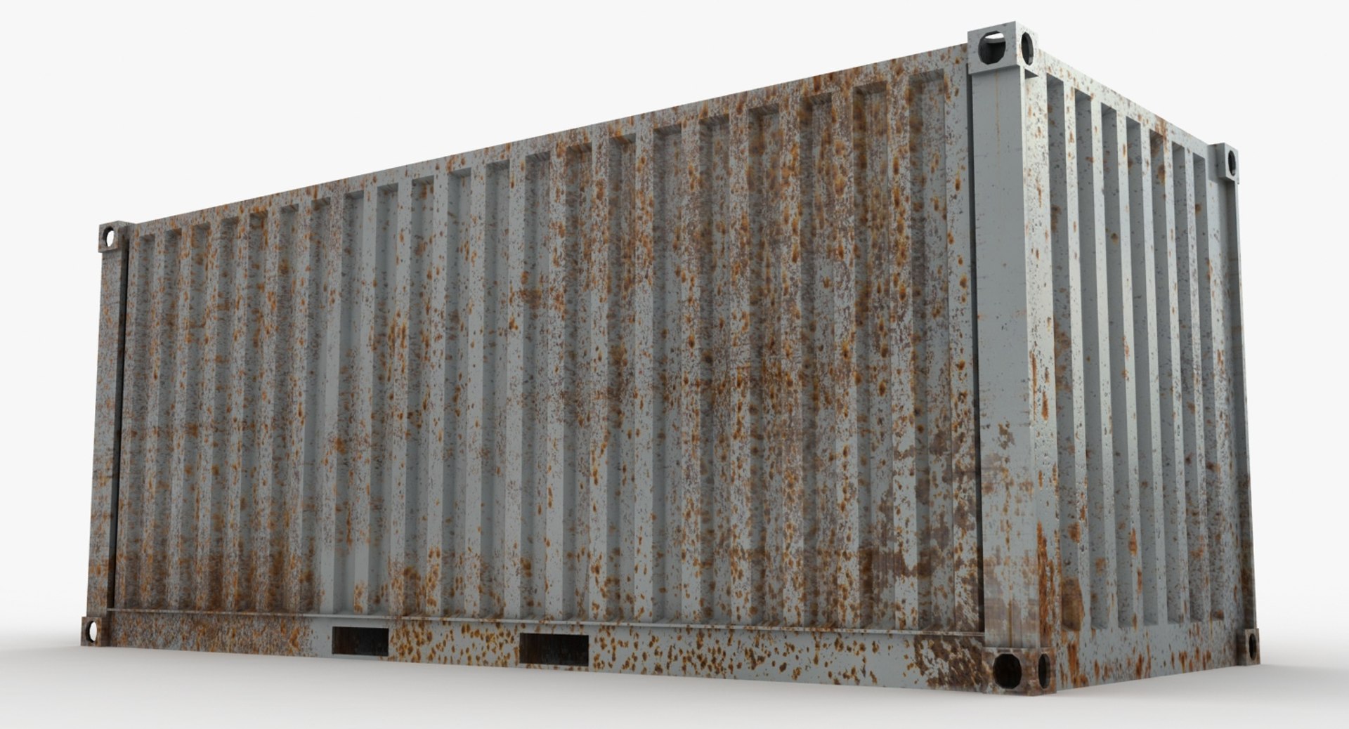 3D Rusty Container 20ft Gray - TurboSquid 1293896