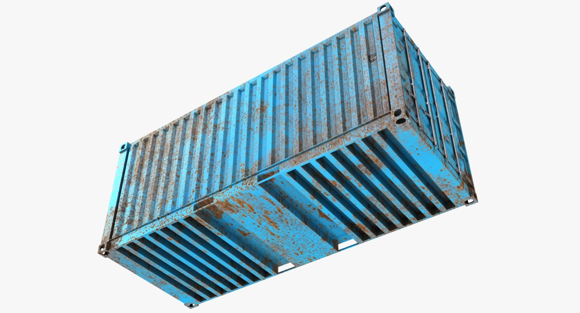 3D Rusty Container 20ft Gray - TurboSquid 1293896