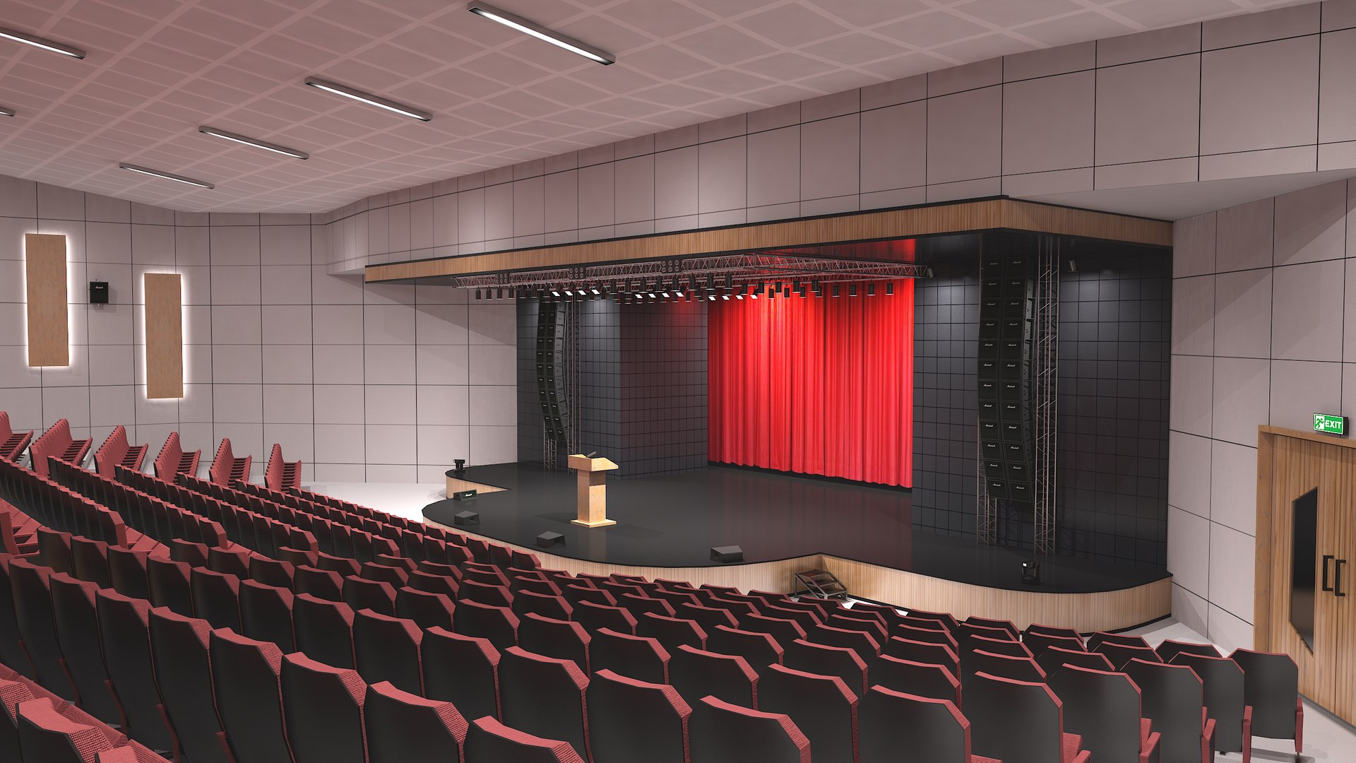 Lecture Hall 3D Model - TurboSquid 1582755