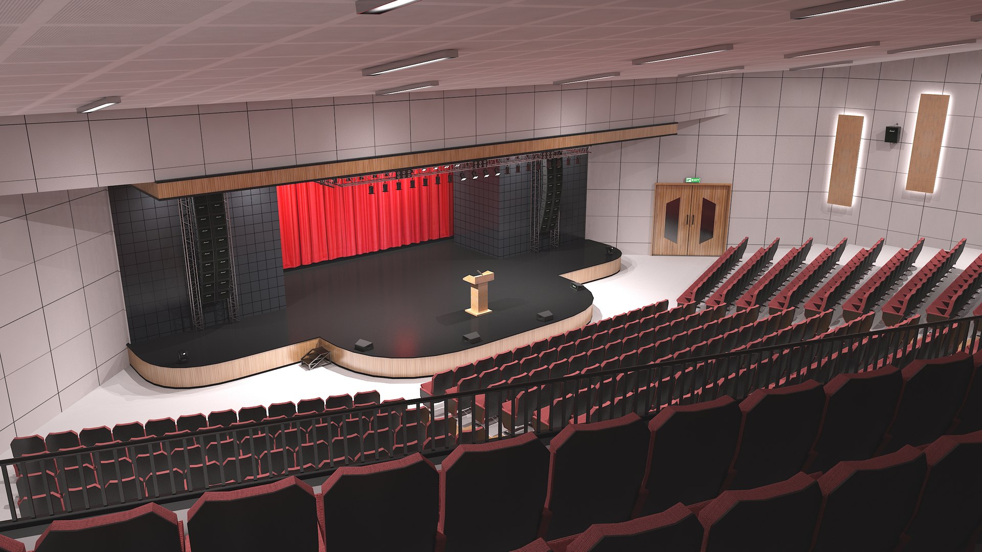Lecture Hall 3D Model - TurboSquid 1582755