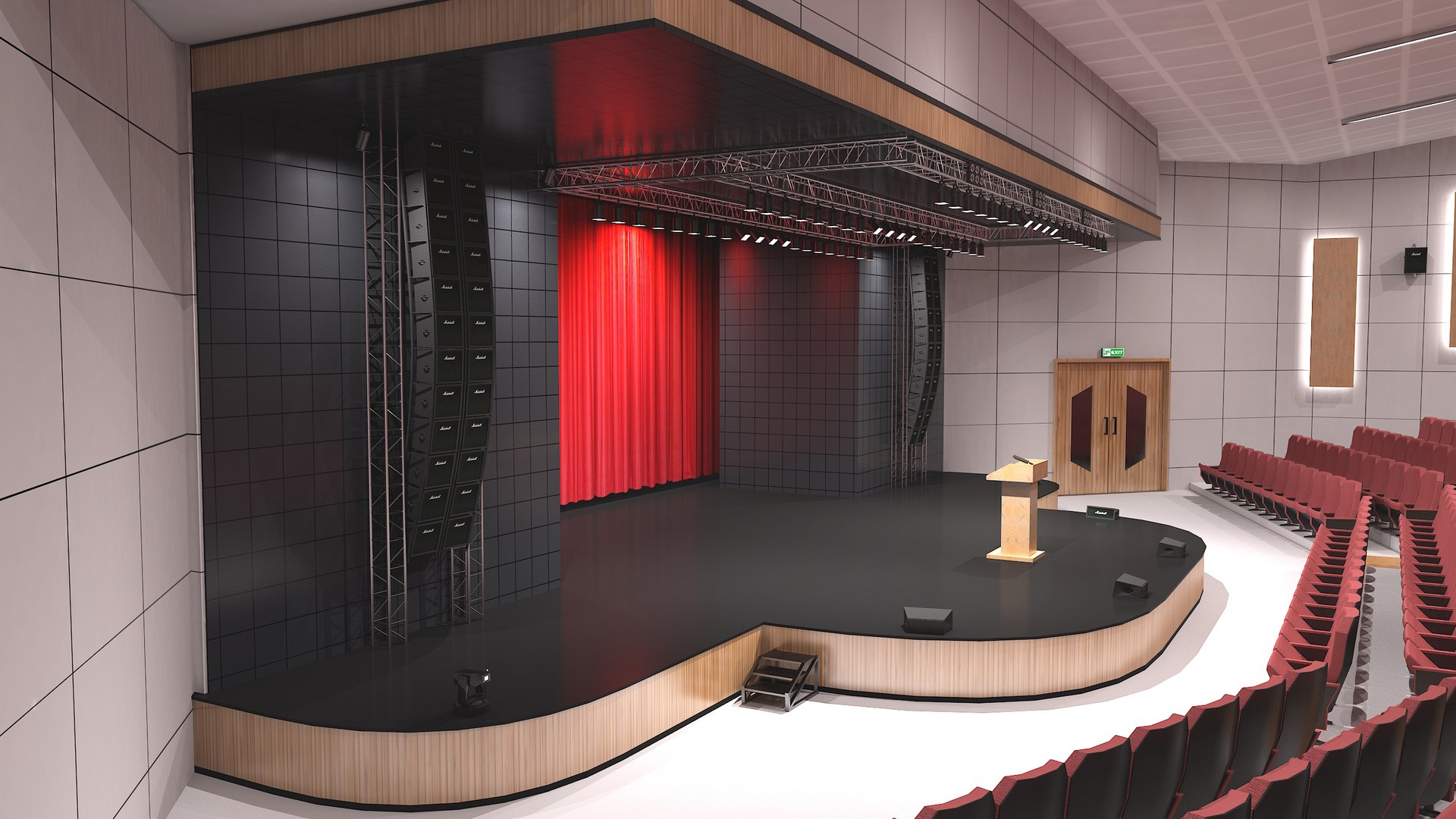 Lecture Hall 3D Model - TurboSquid 1582755
