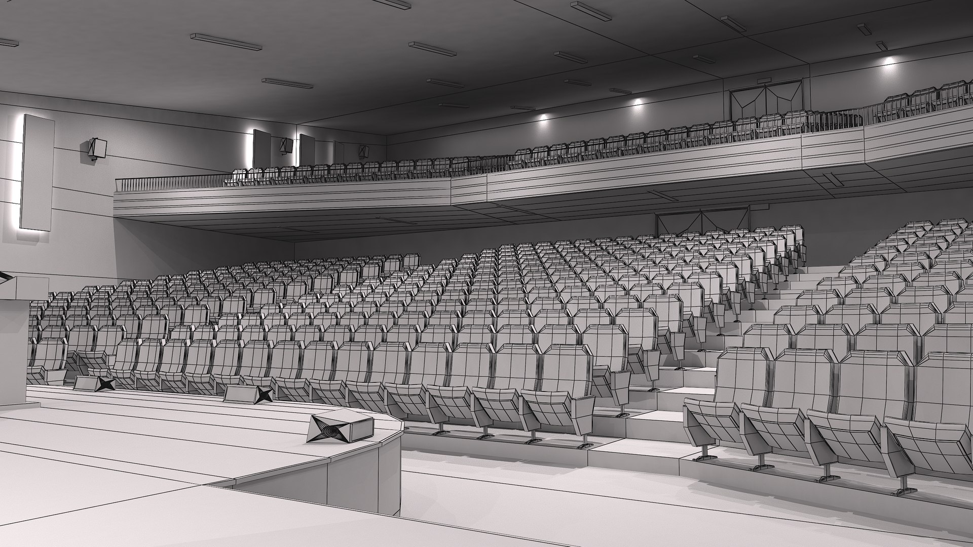 Lecture Hall 3D Model - TurboSquid 1582755