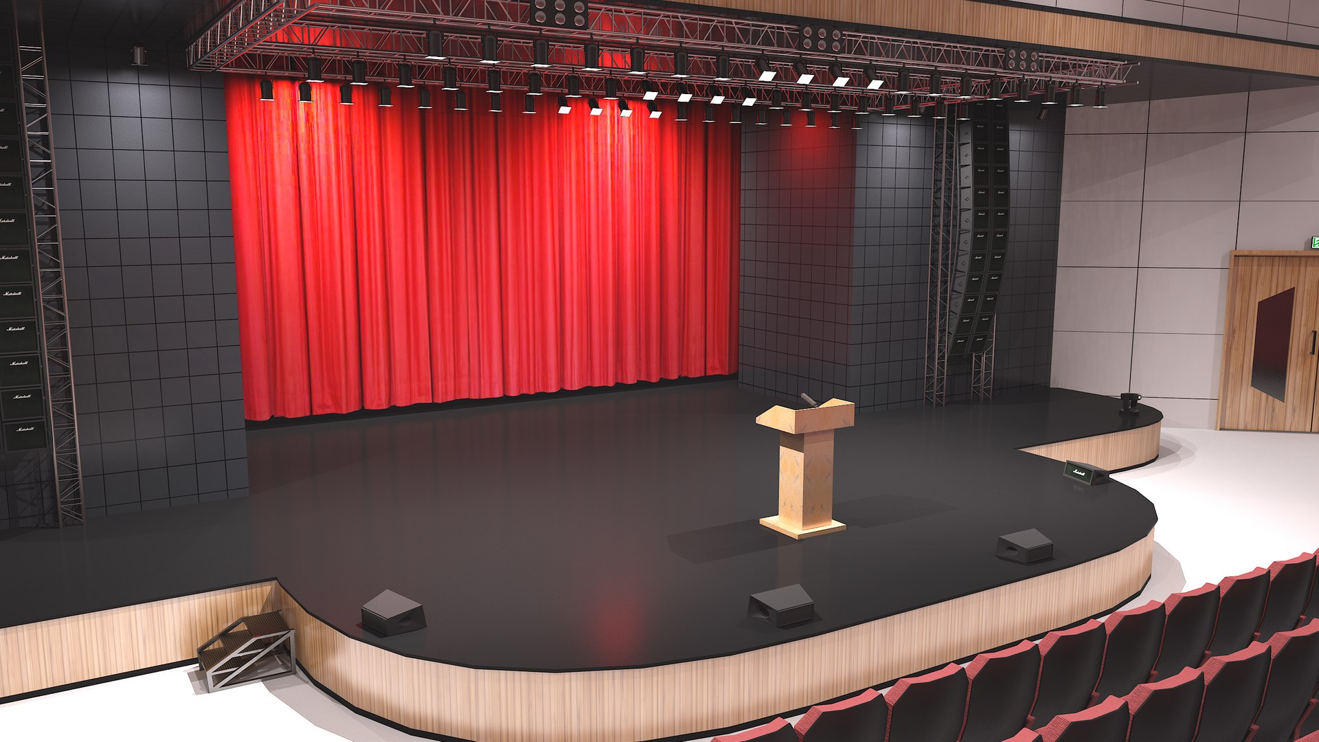 Lecture Hall 3D Model - TurboSquid 1582755