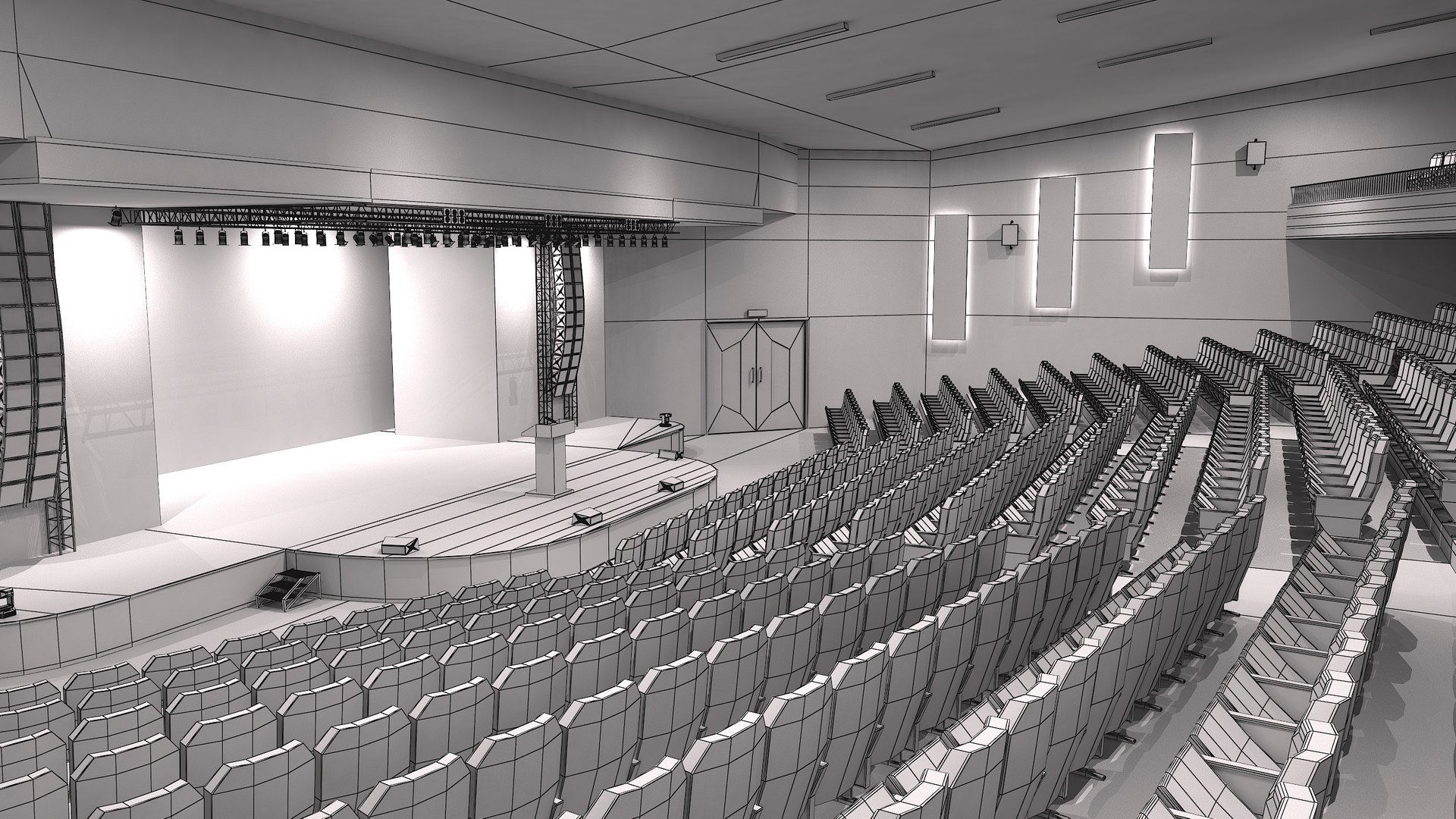 Lecture Hall 3D Model - TurboSquid 1582755