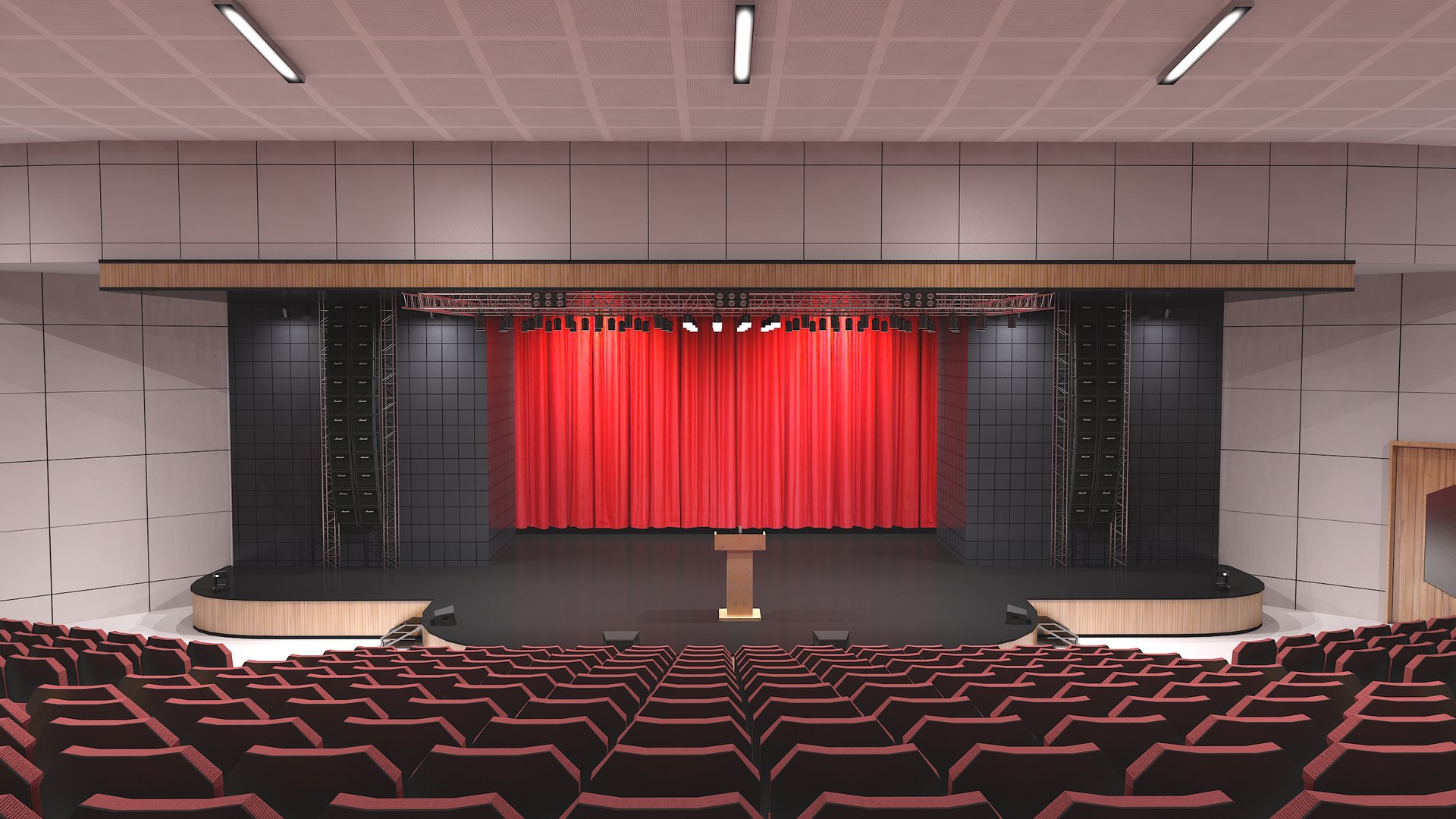 Lecture Hall 3D Model - TurboSquid 1582755