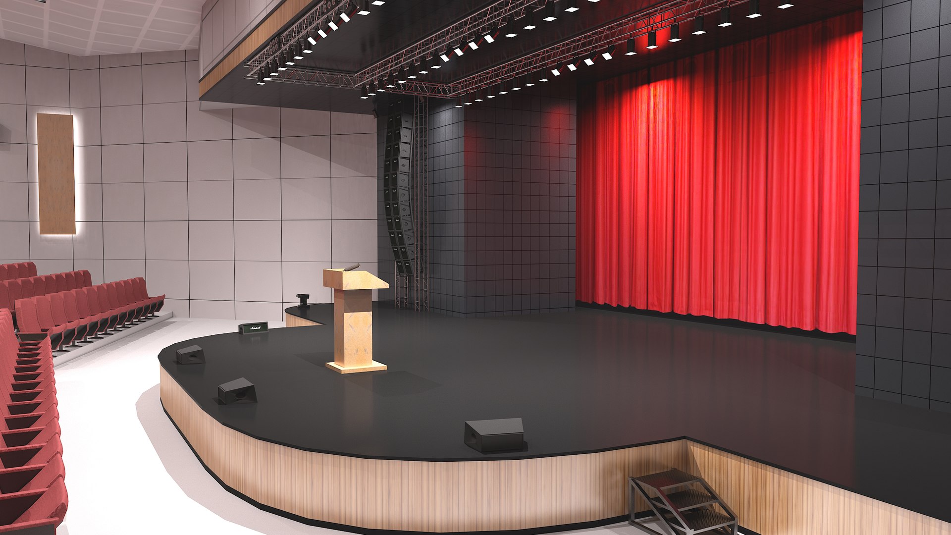 Lecture Hall 3D Model - TurboSquid 1582755