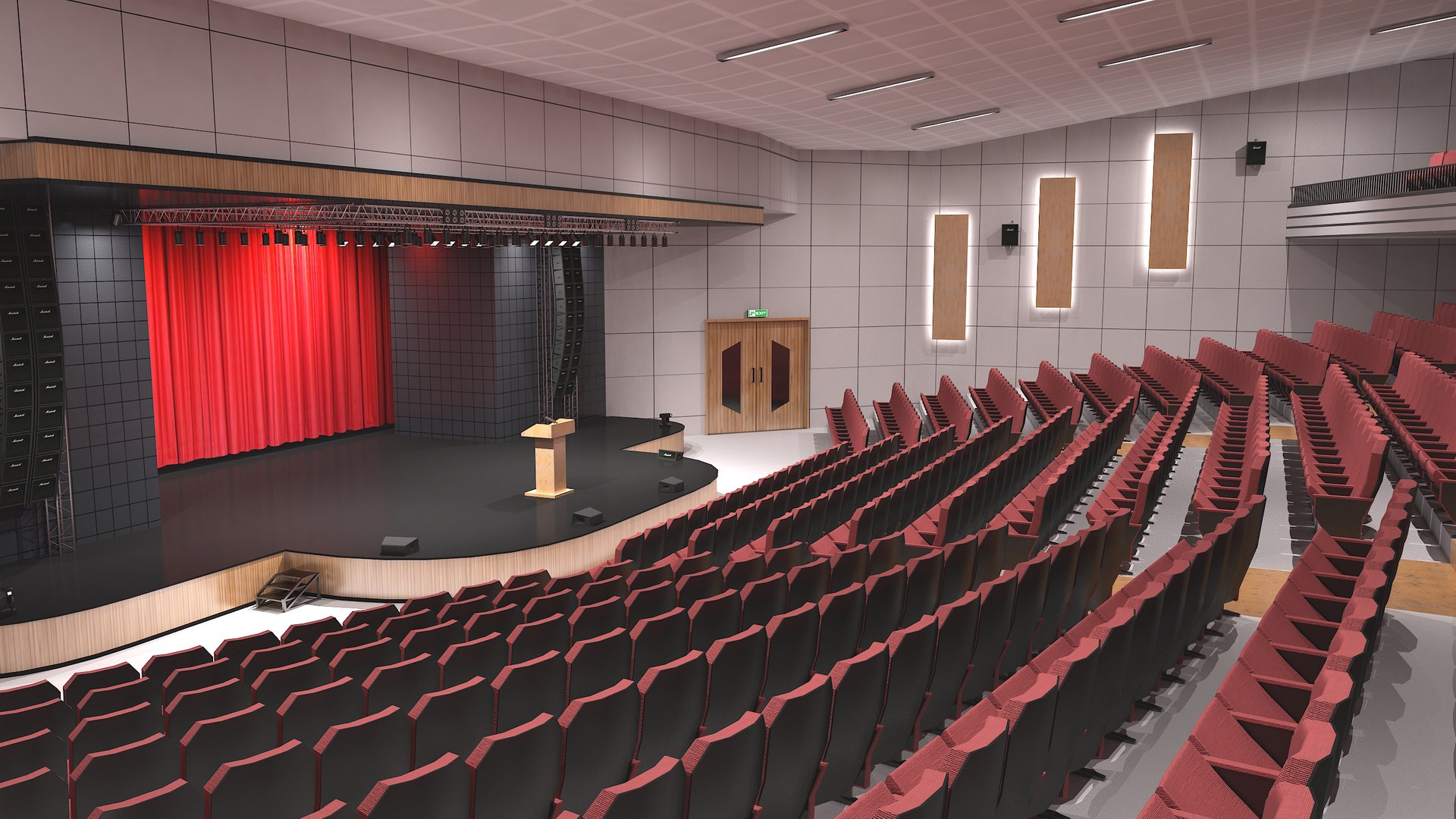 Lecture Hall 3D Model - TurboSquid 1582755