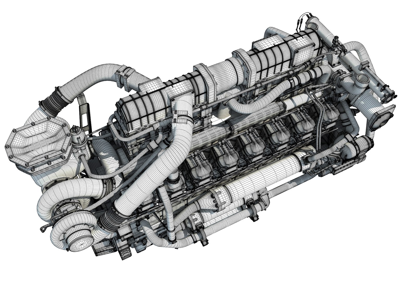 heavy duty engine 3d 3ds