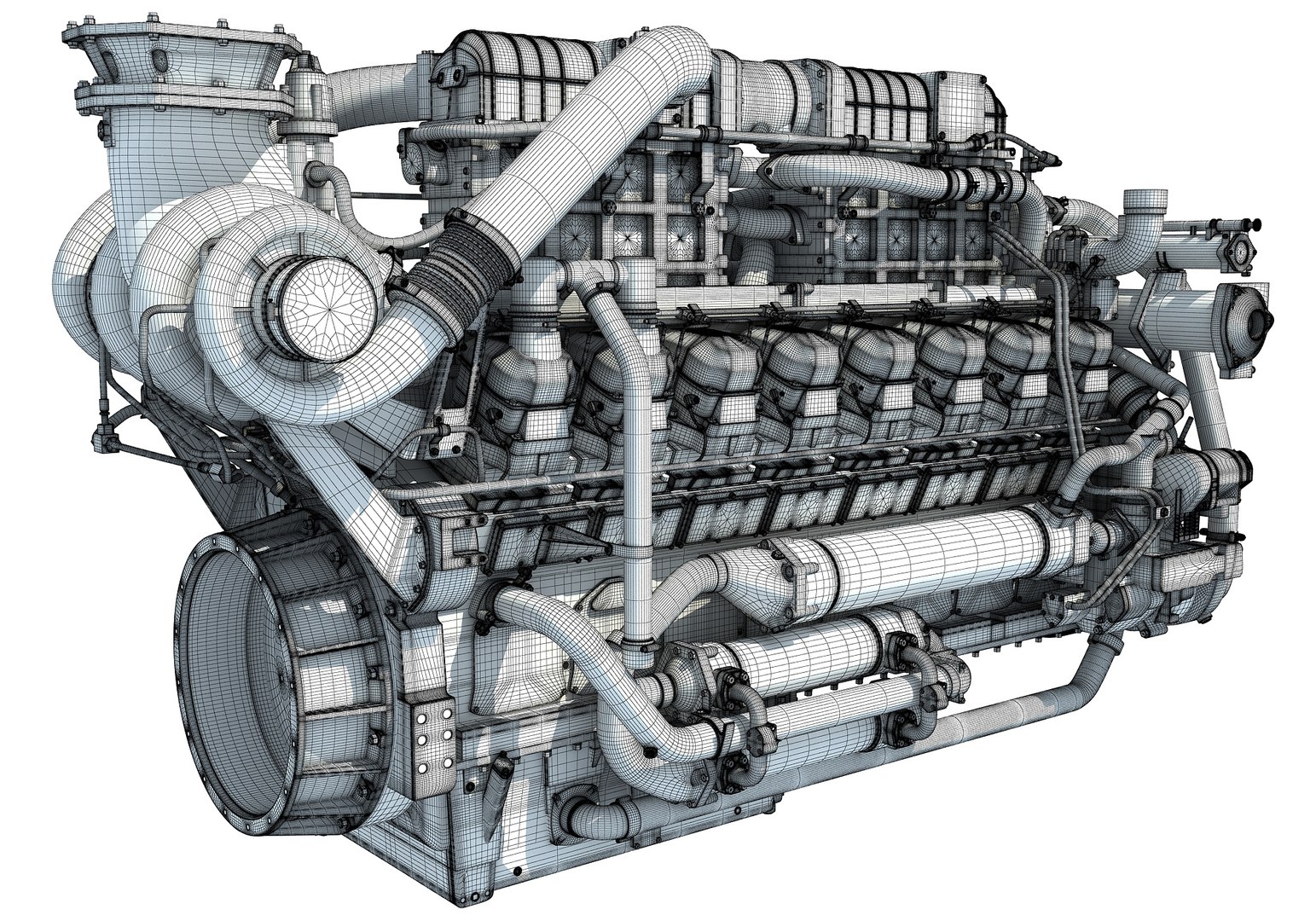 heavy duty engine 3d 3ds