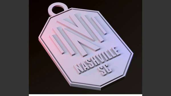 modelo 3d Keychan con el logotipo de Nashville SC imprimible y ...