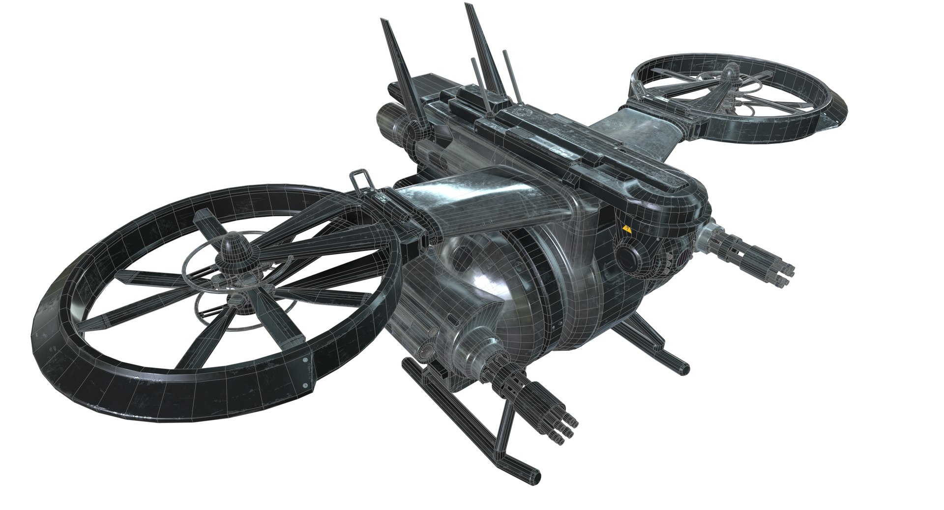 3d model sci-fi drone