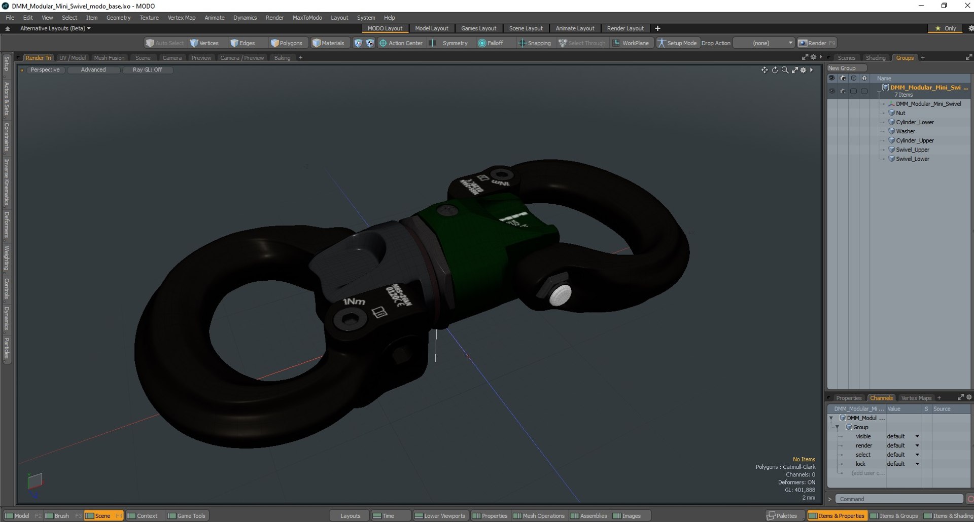 DMM Modular Mini Swivel 3D Model - TurboSquid 2051623