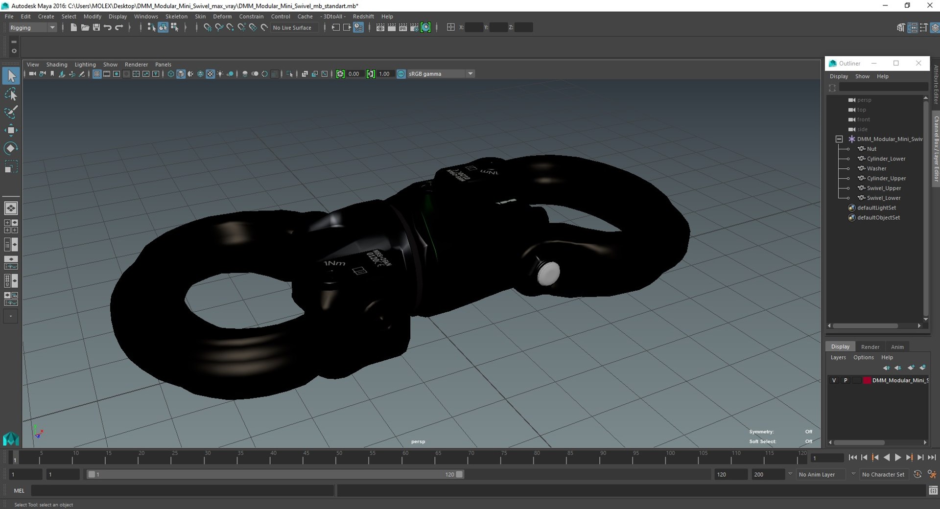 DMM Modular Mini Swivel 3D Model - TurboSquid 2051623
