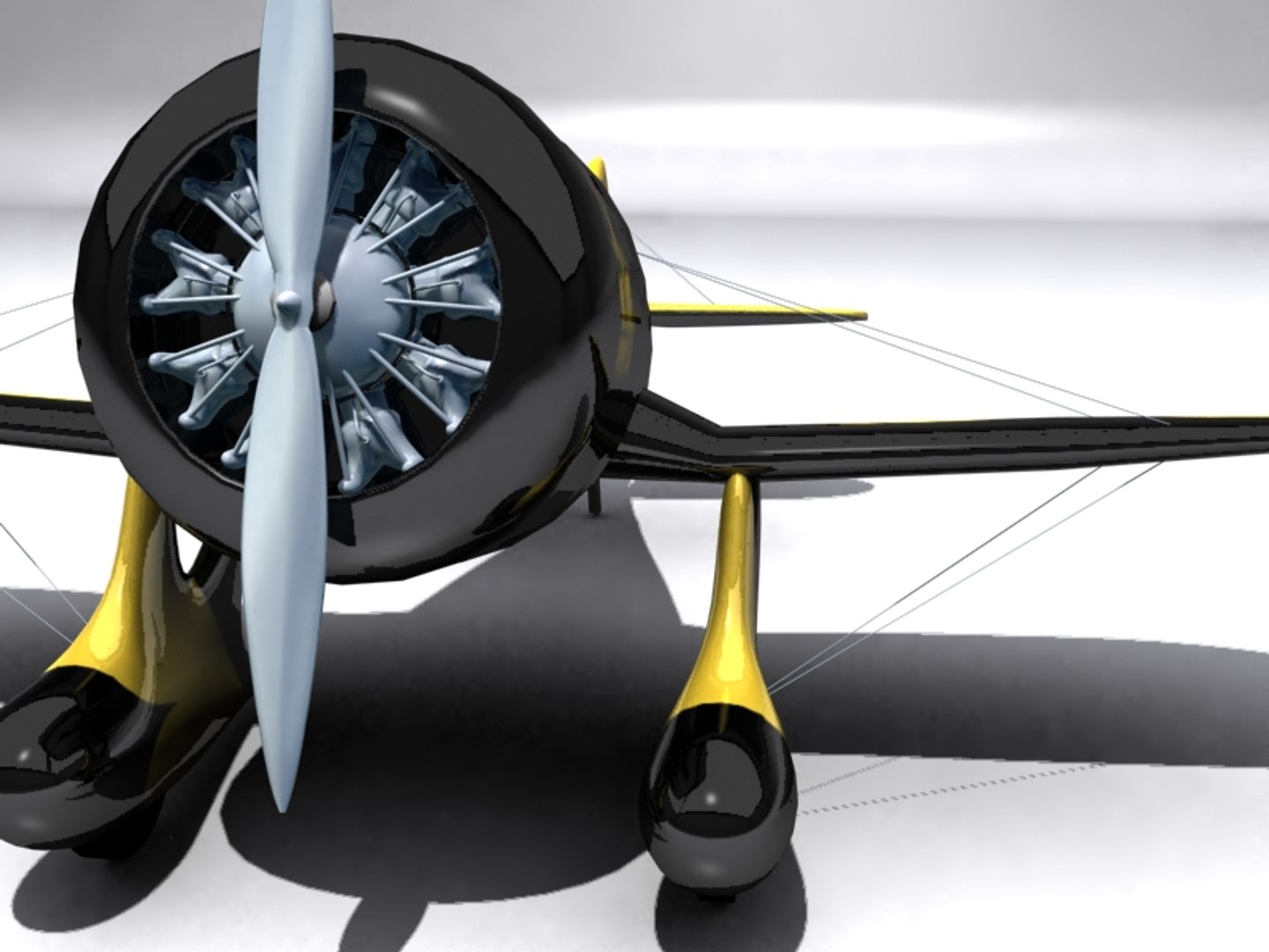engine gee bee z 3d model