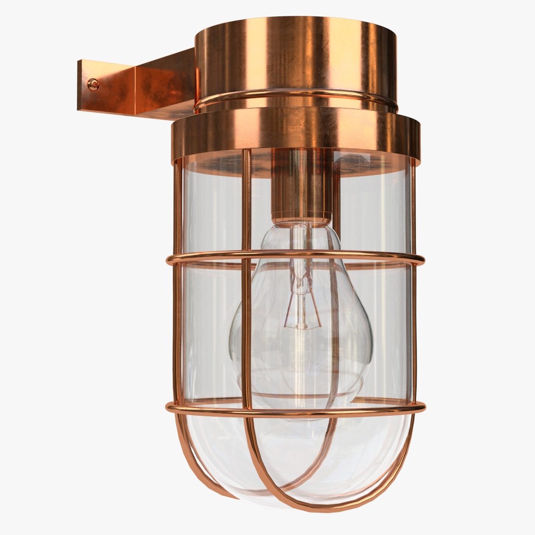 3D wall mounted bulkhead lamp - TurboSquid 1557199