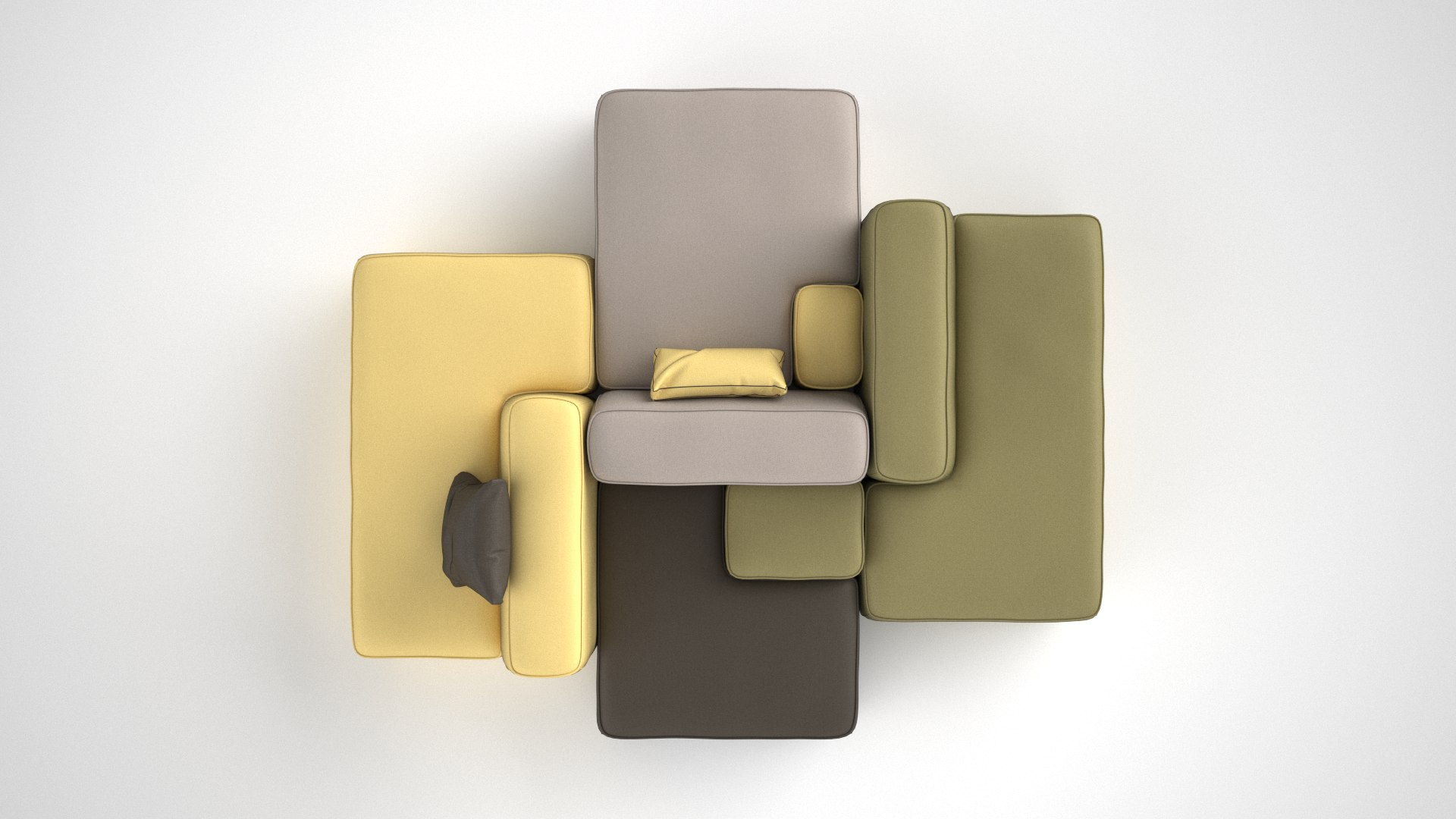 Colorful Modular Sofa 3D - TurboSquid 2066083