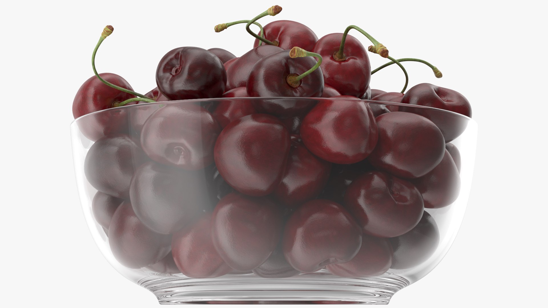 3D cherries glass plate - TurboSquid 1607265