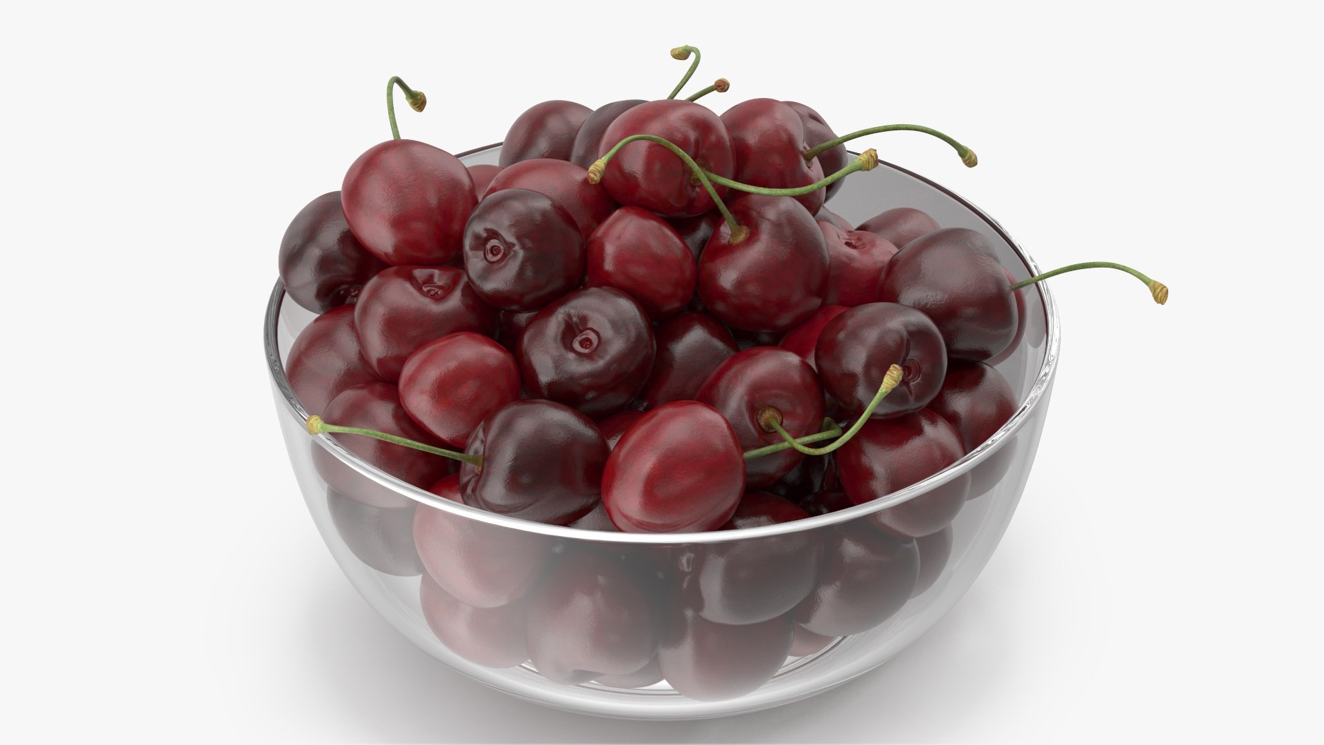 3D Cherries Glass Plate - TurboSquid 1607265