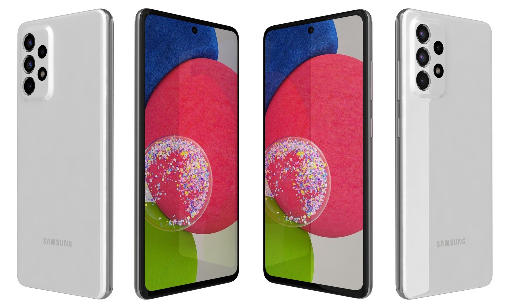 Samsung Galaxy A52s White model - TurboSquid 1783895