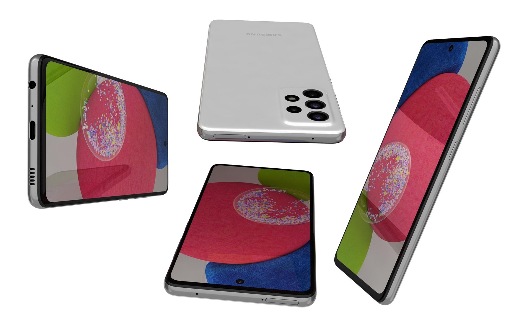 Samsung Galaxy A52s White model - TurboSquid 1783895