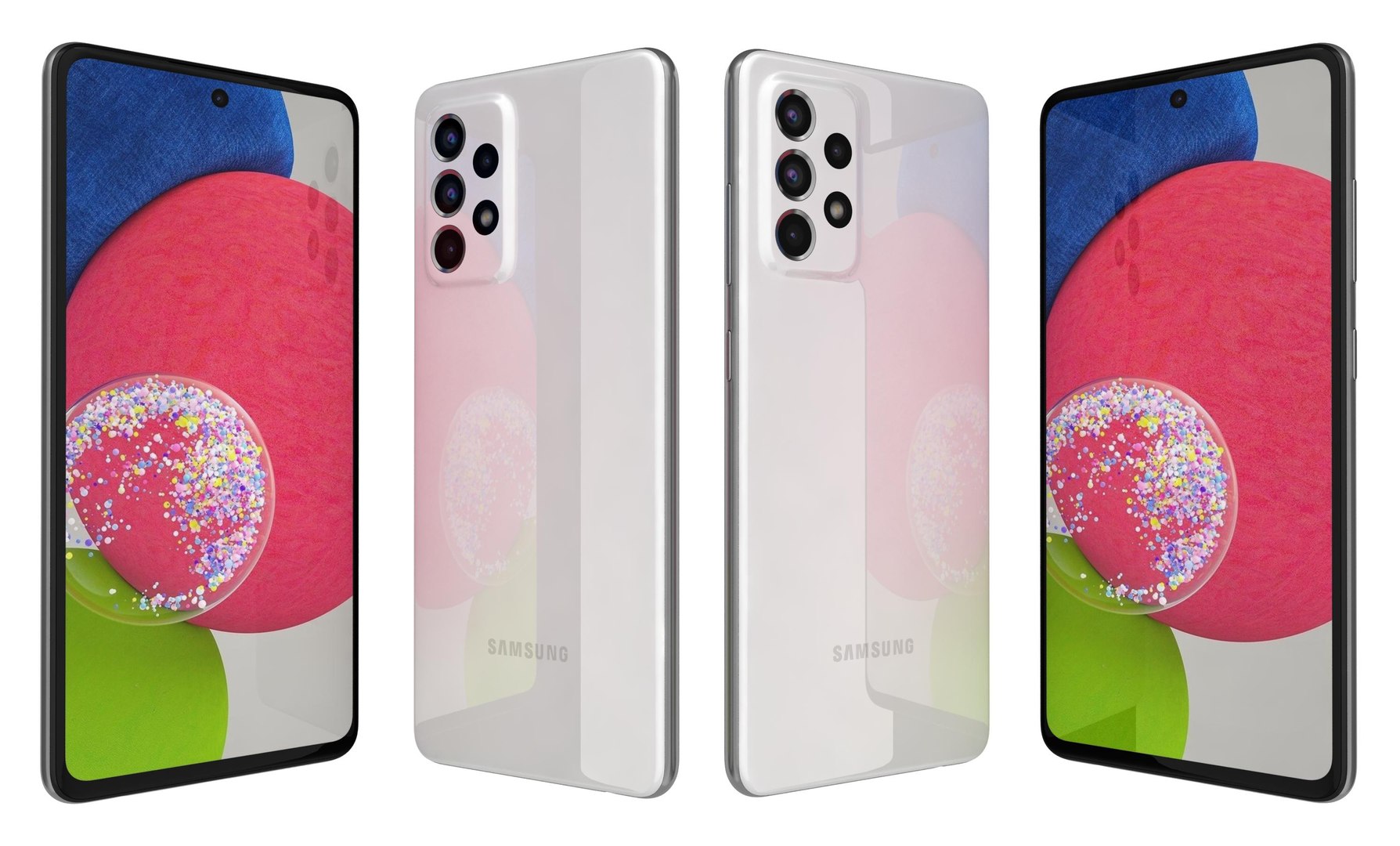 Samsung Galaxy A52s White model - TurboSquid 1783895
