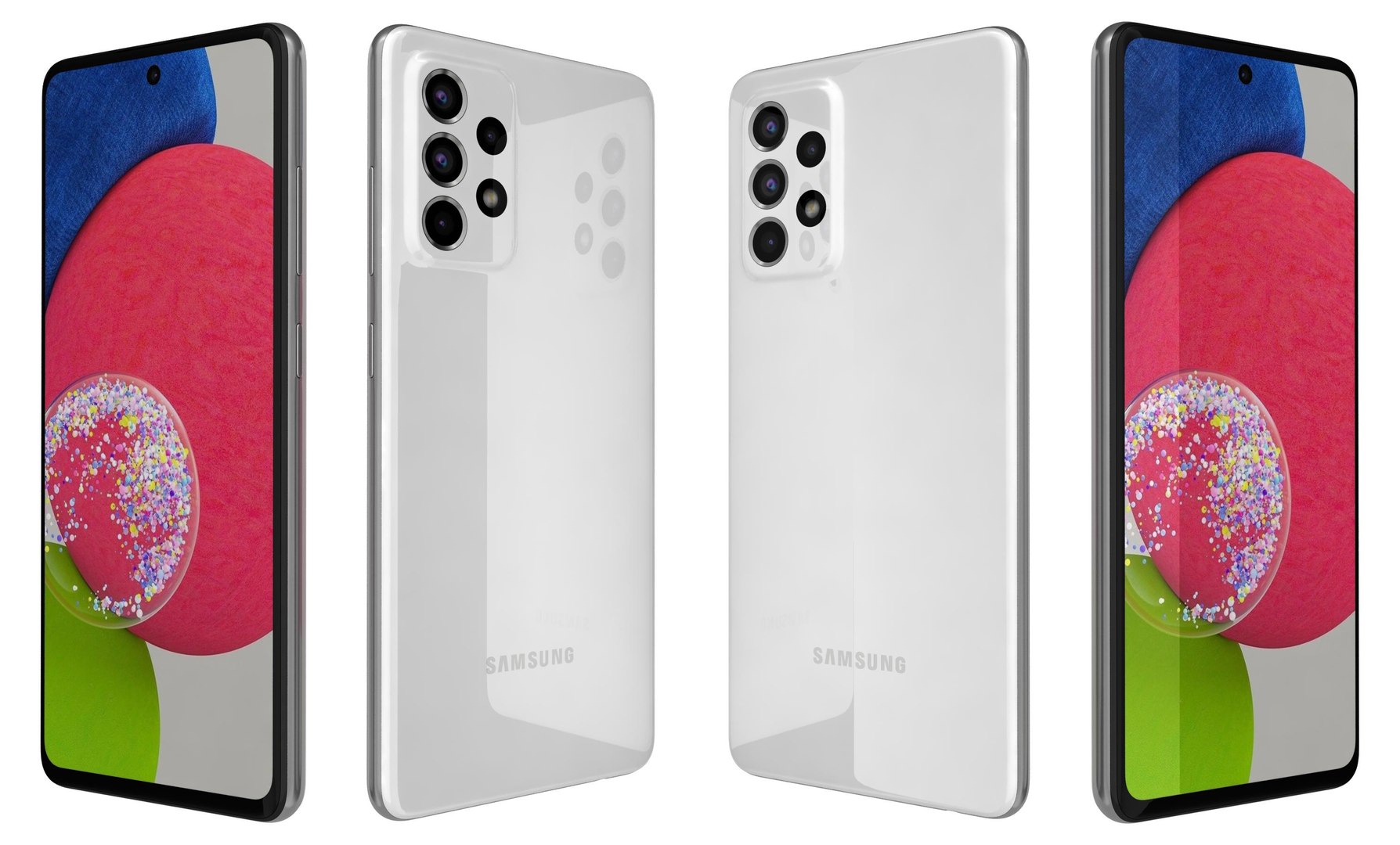 Samsung Galaxy A52s White model - TurboSquid 1783895