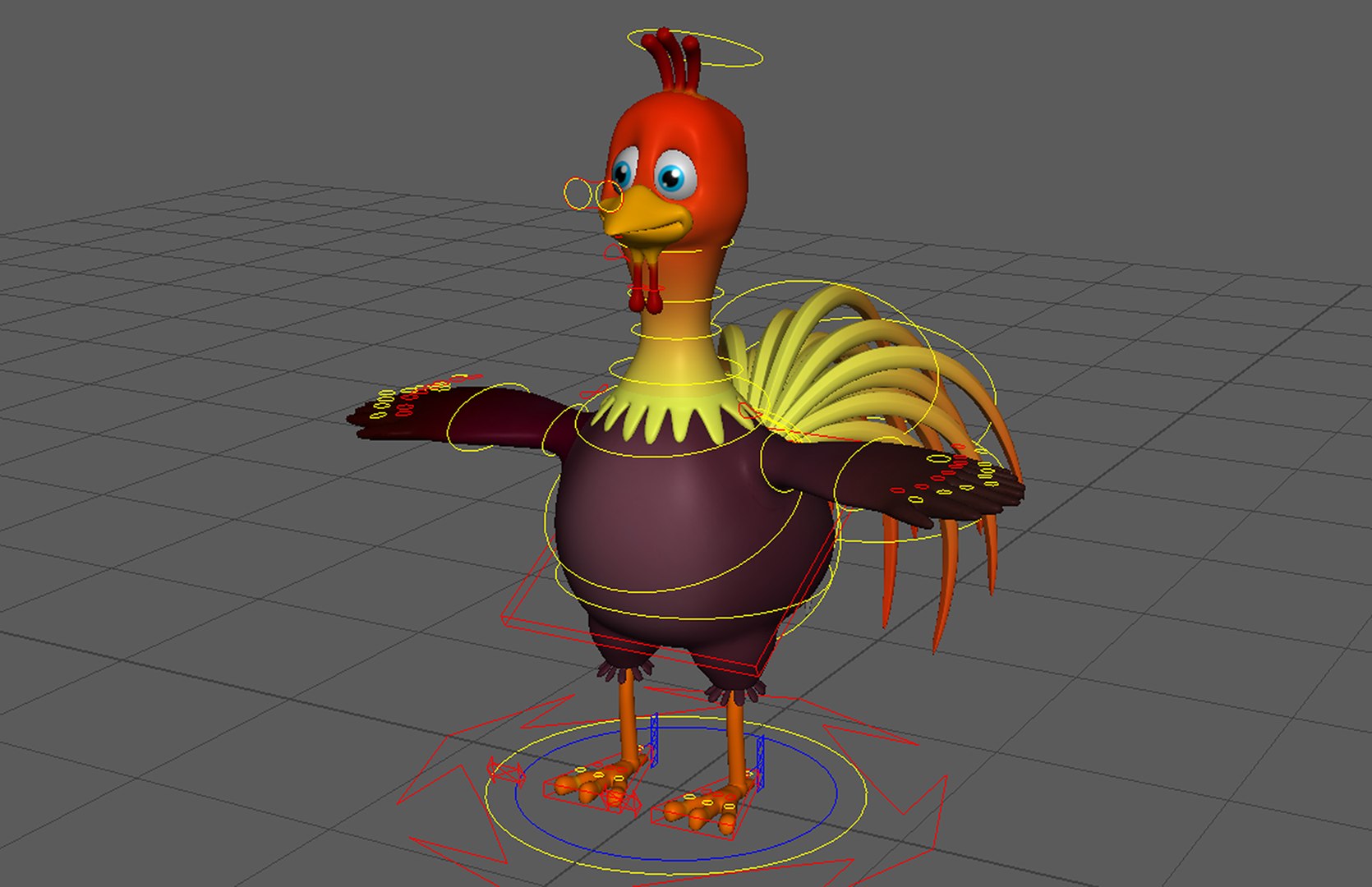 Cartoon Chicken Rigged 3D - TurboSquid 1708515