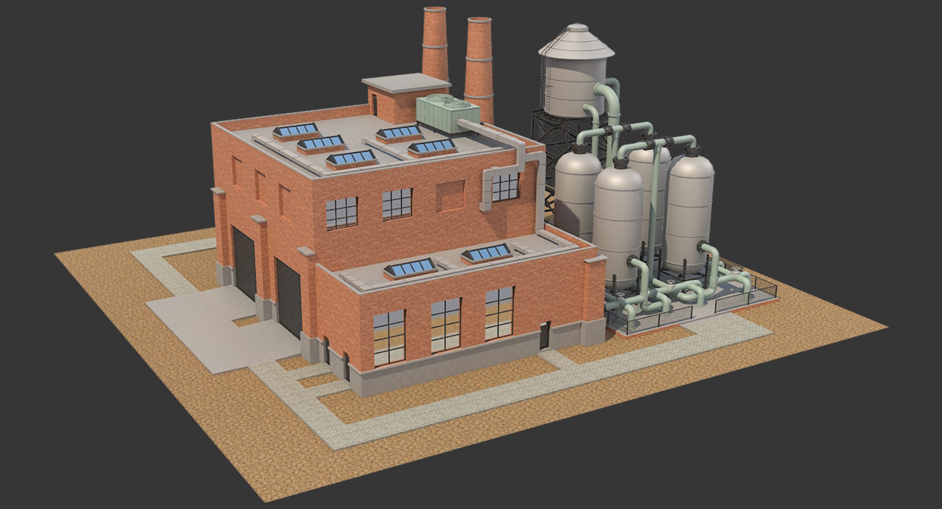 3D Factory Building - TurboSquid 1211456