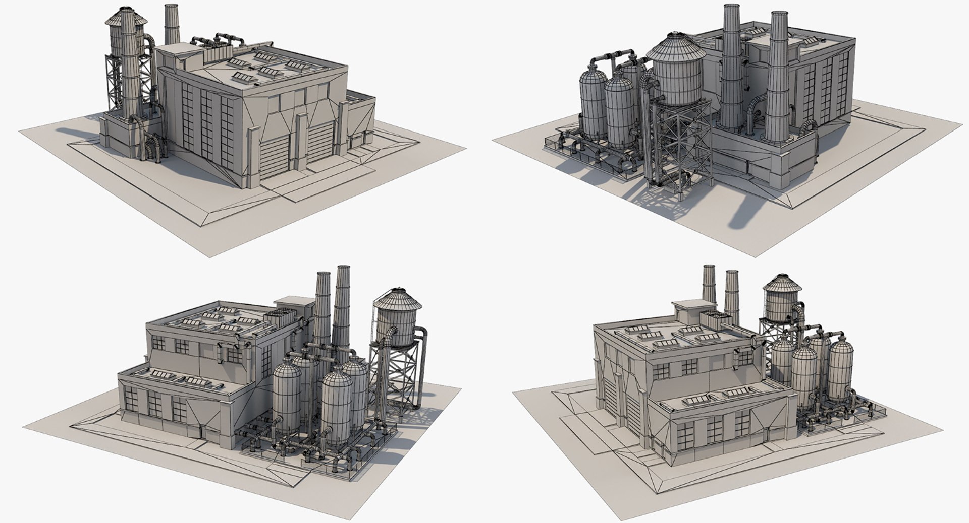 3D Factory Building - TurboSquid 1211456