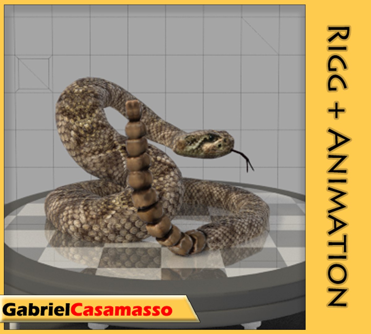 snake rattlesnake 3d model