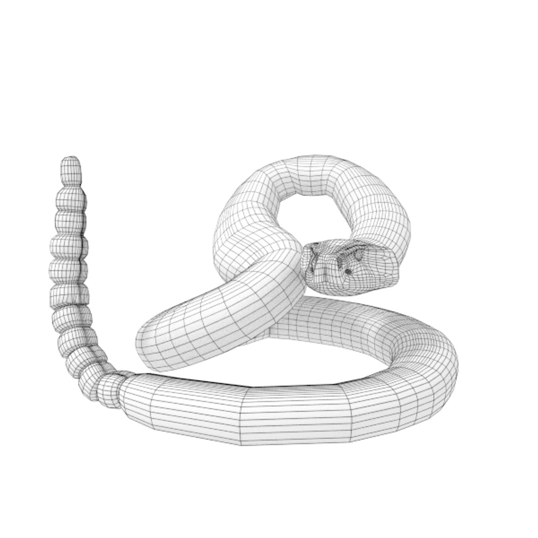 snake rattlesnake 3d model