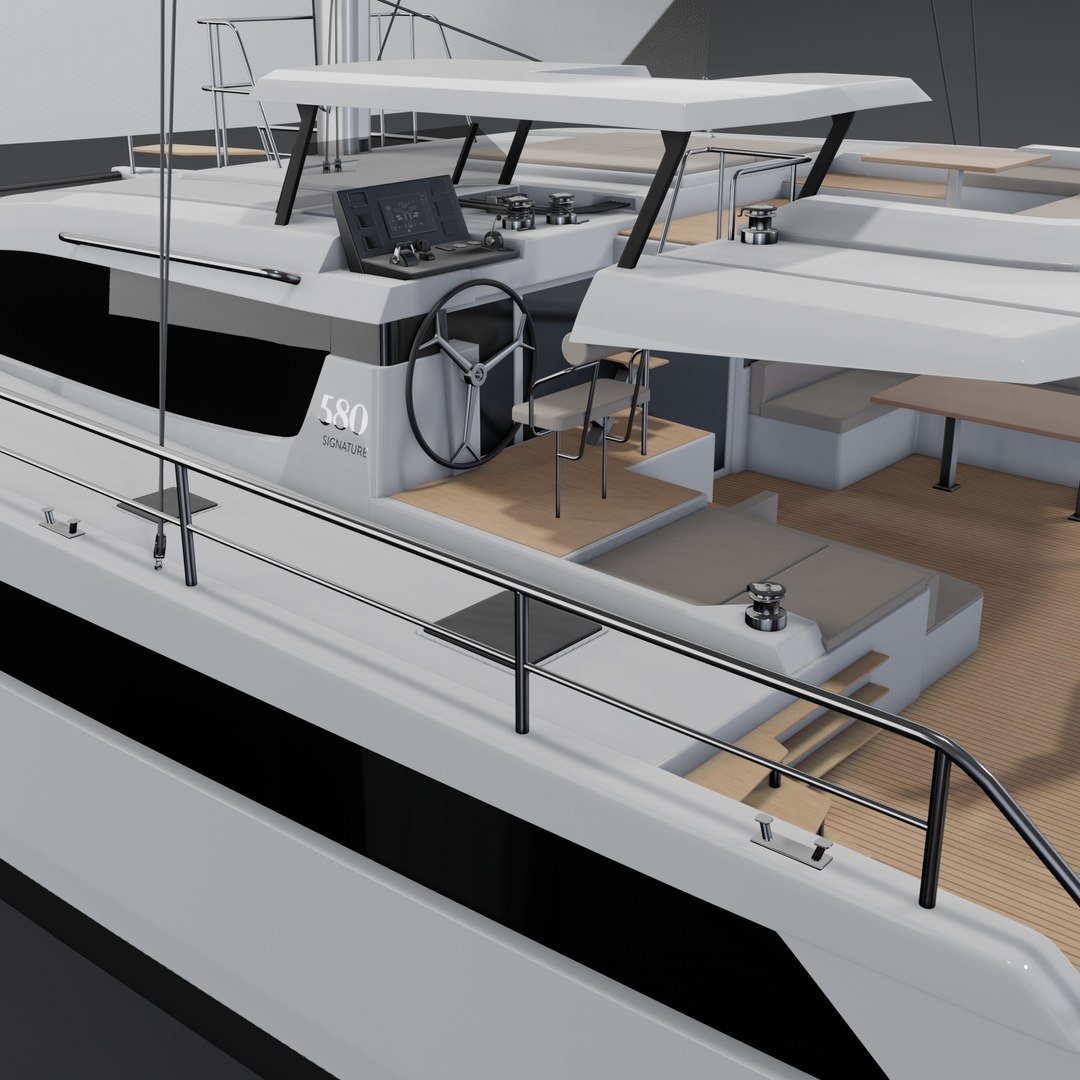 3D Privilege 580 3D Catamaran 3d Model MODERN DESIGN - TurboSquid 2259800