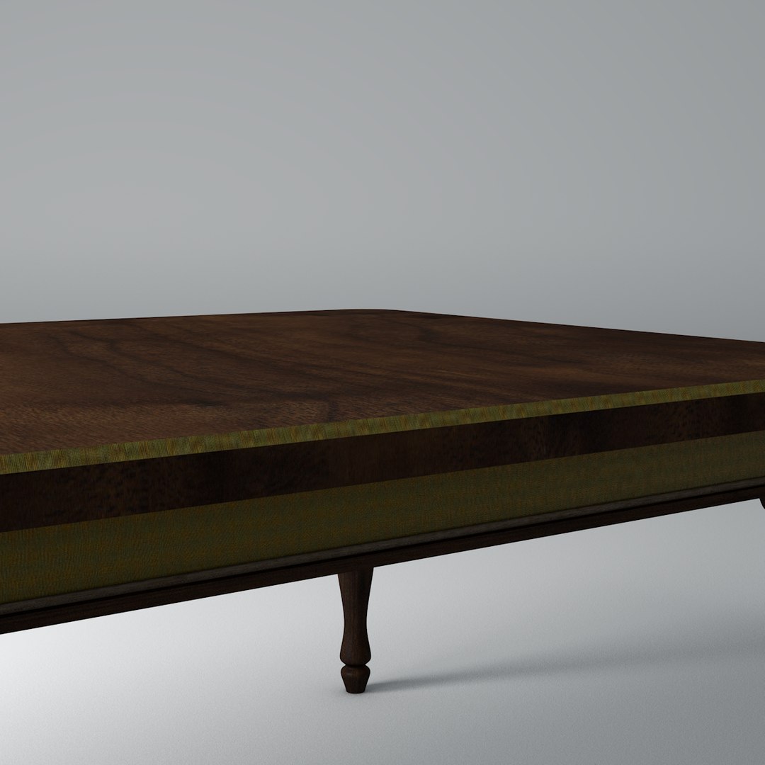 classic table walnut wood 3ds