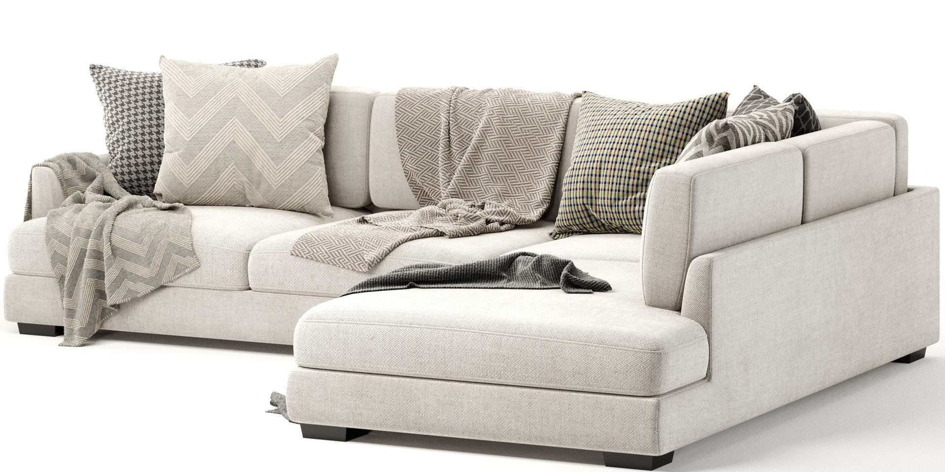 Elsie sofa with chaise 3D model - TurboSquid 1954483