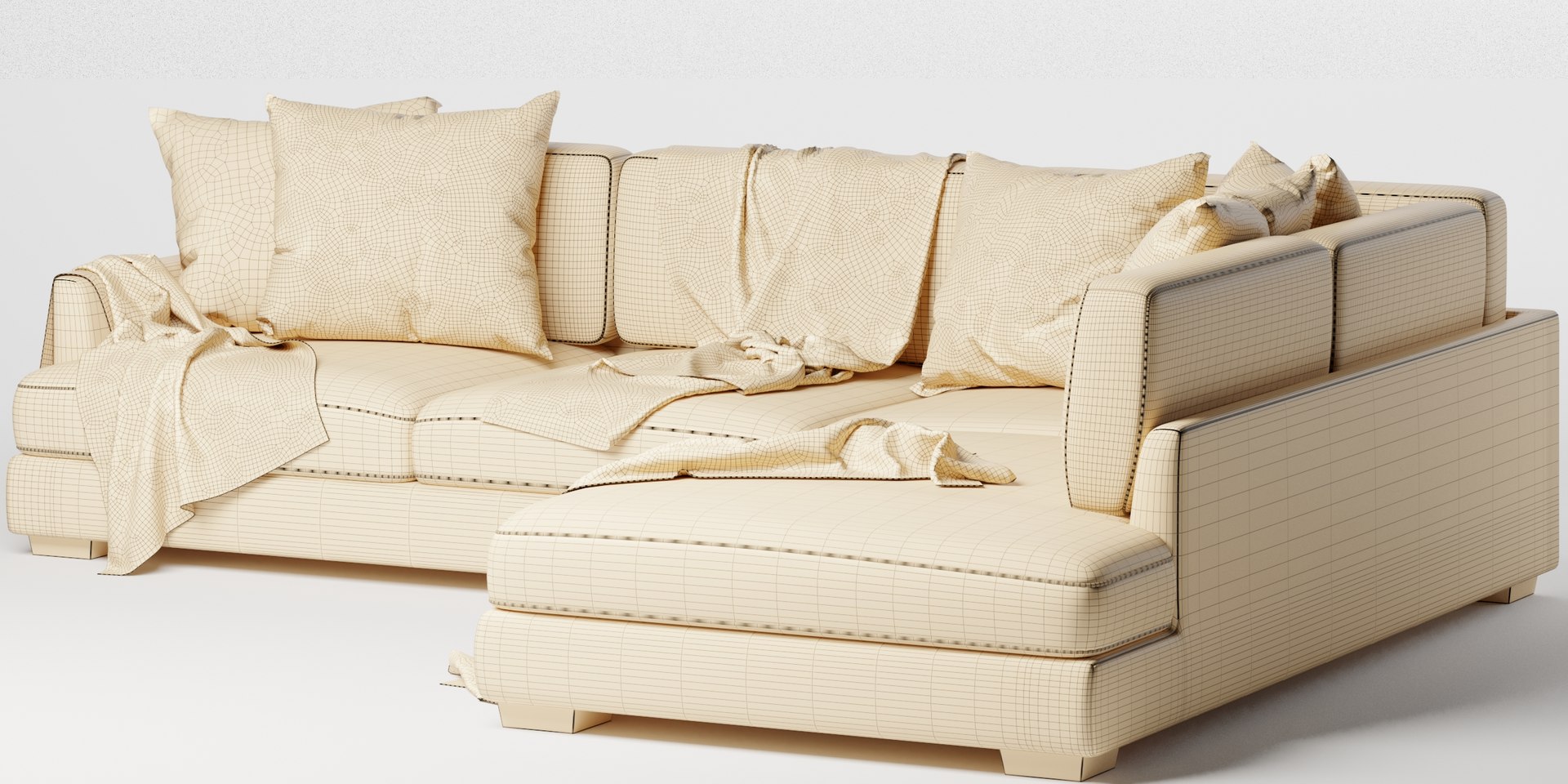 Elsie sofa with chaise 3D model - TurboSquid 1954483
