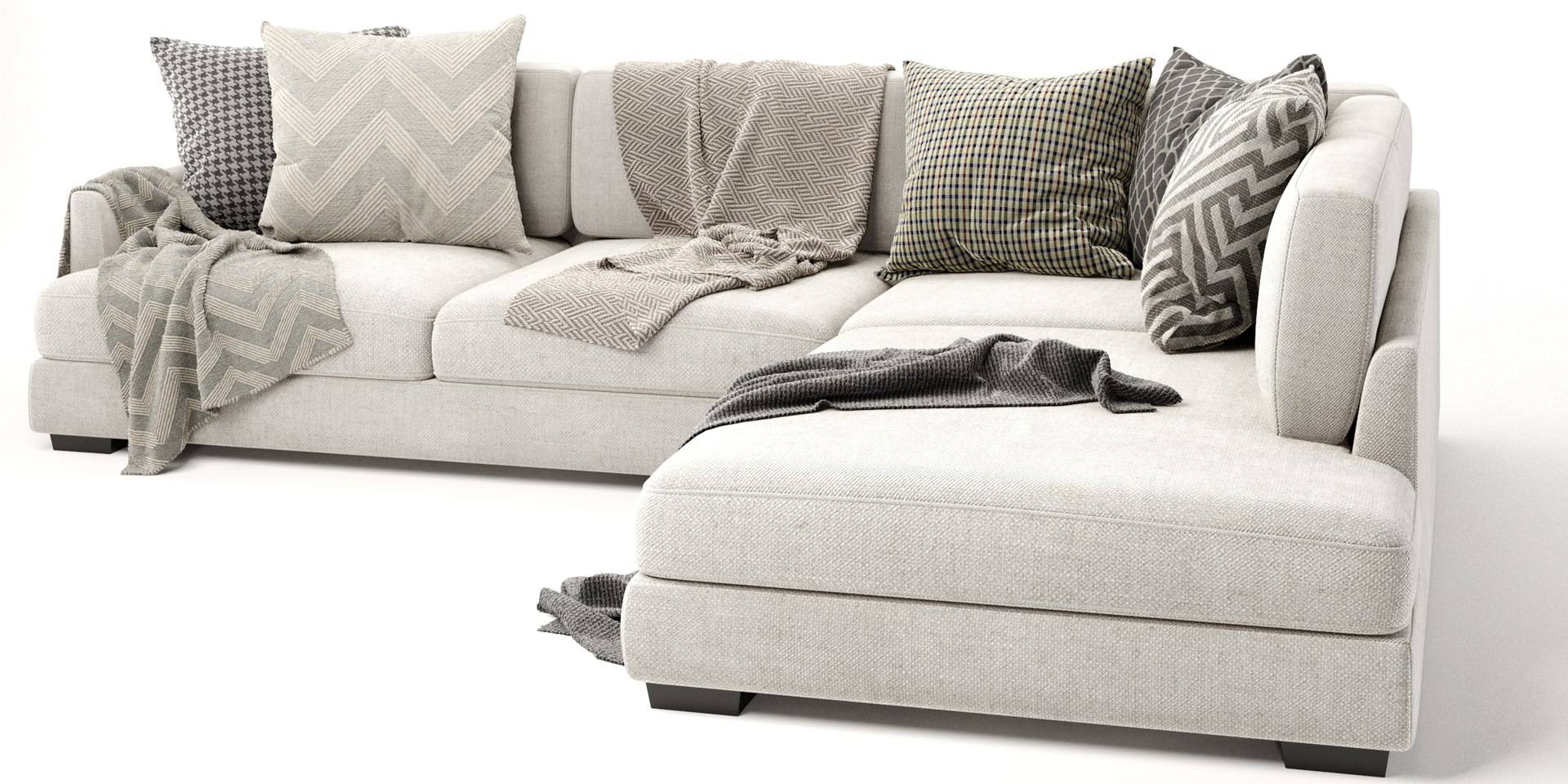 Elsie sofa with chaise 3D model - TurboSquid 1954483