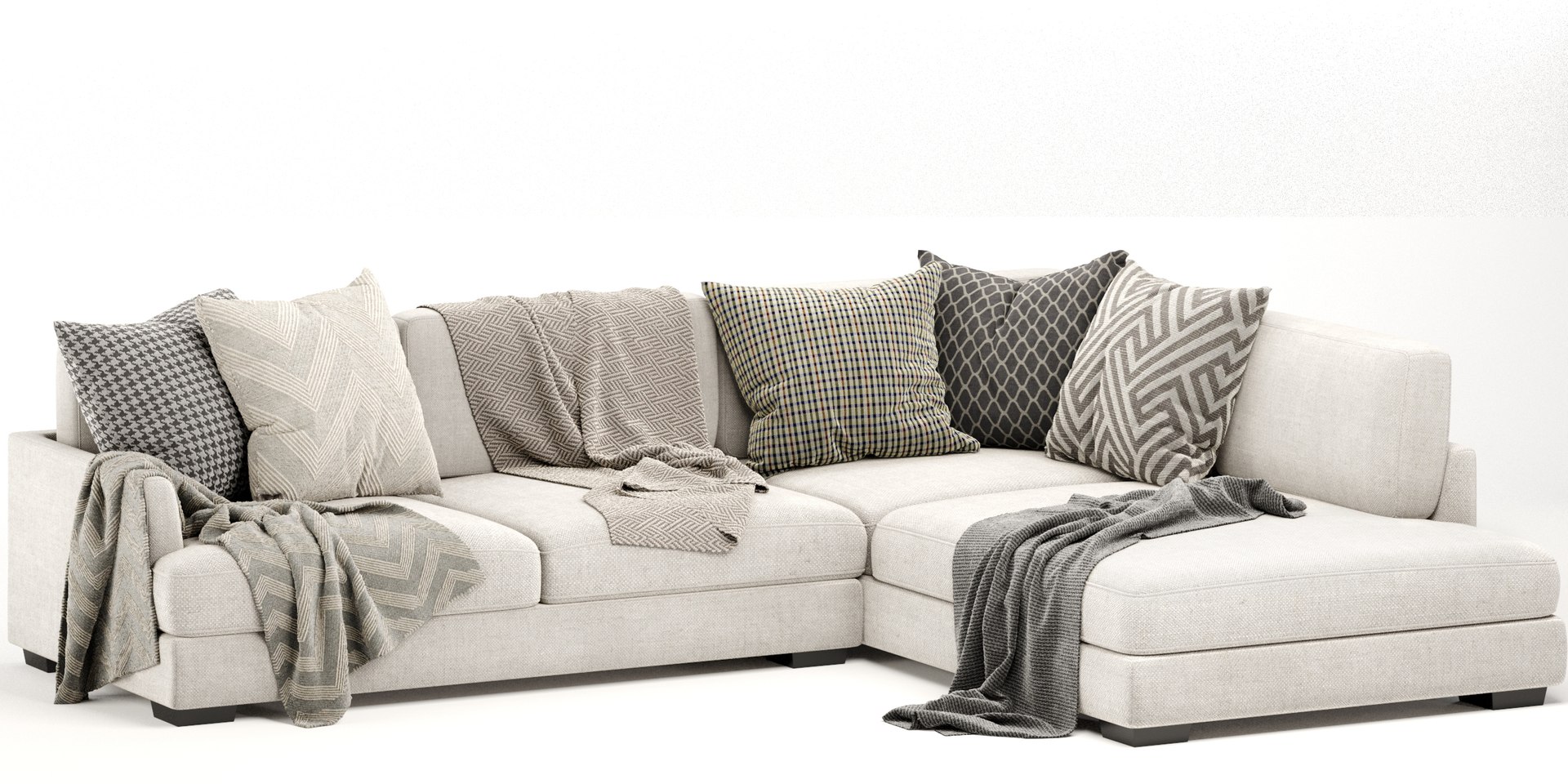 Elsie sofa with chaise 3D model - TurboSquid 1954483