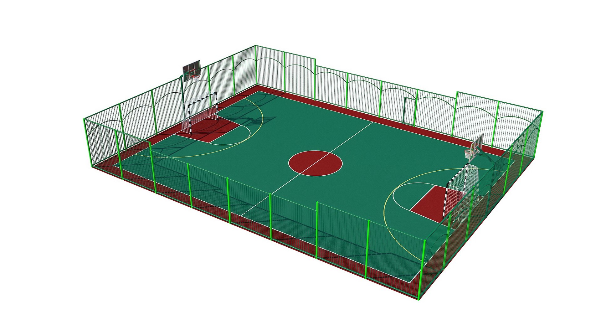3d model multifunctional playground