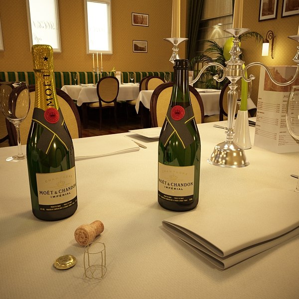 max 3 champagne bottles