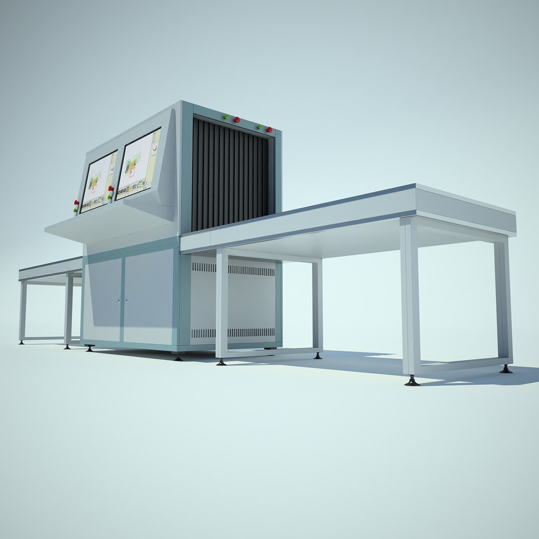 3d Model Baggage Check Airport