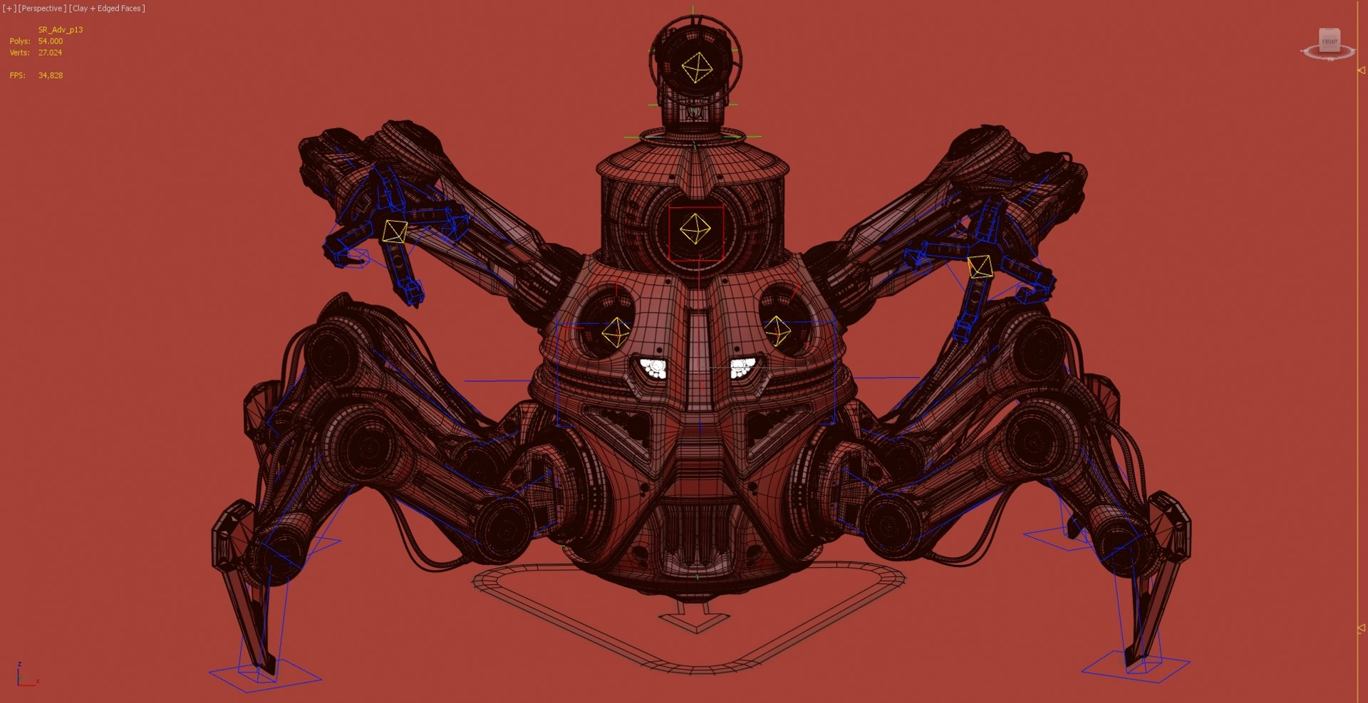 3D Sci-Fi Spider Mech Advanced - Rigged - TurboSquid 2353252