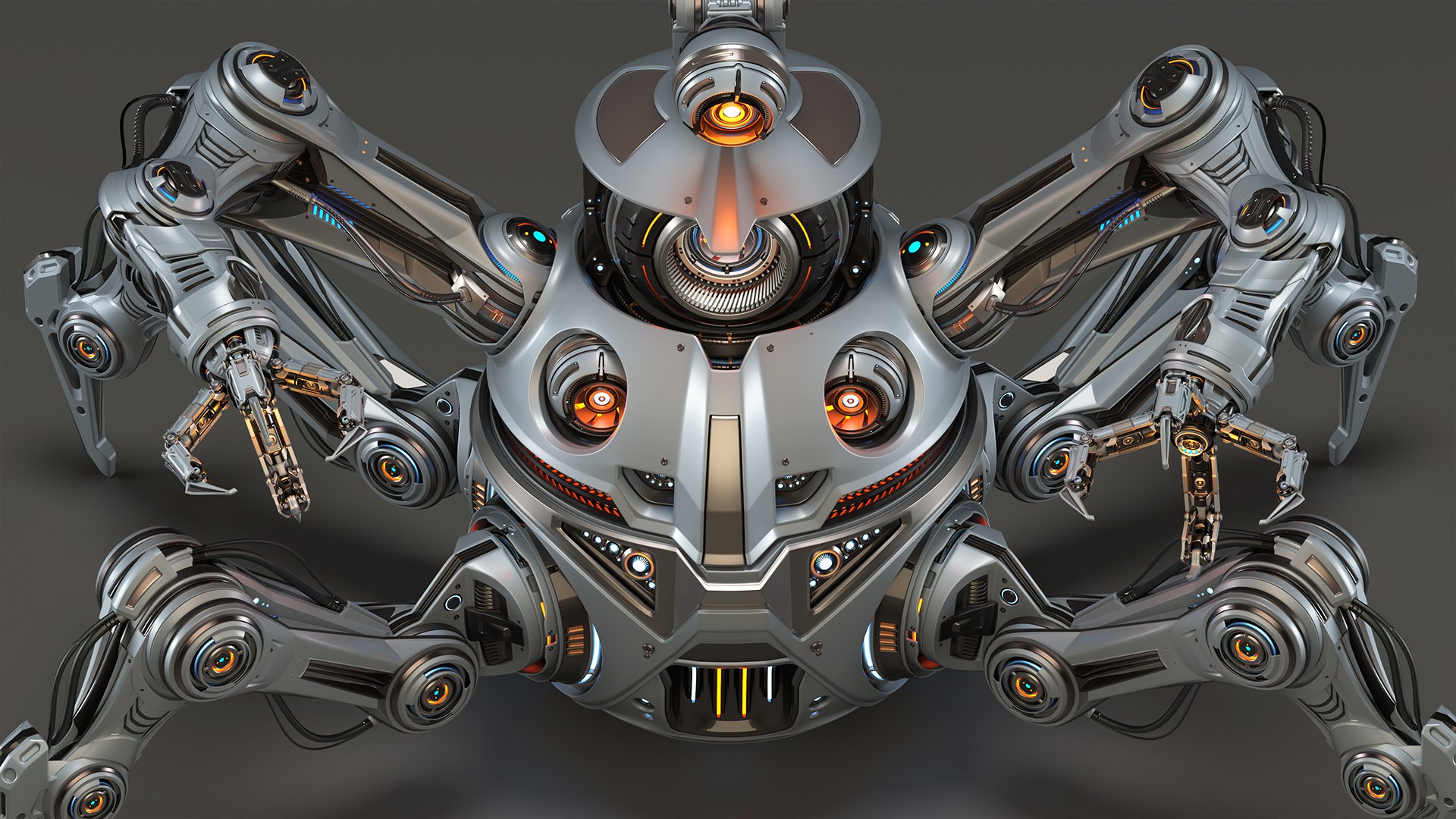 3D Sci-Fi Spider Mech Advanced - Rigged - TurboSquid 2353252