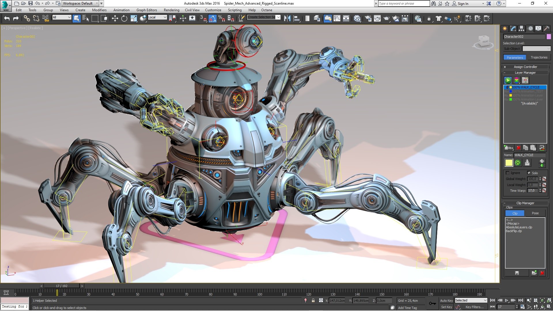 3D Sci-Fi Spider Mech Advanced - Rigged - TurboSquid 2353252