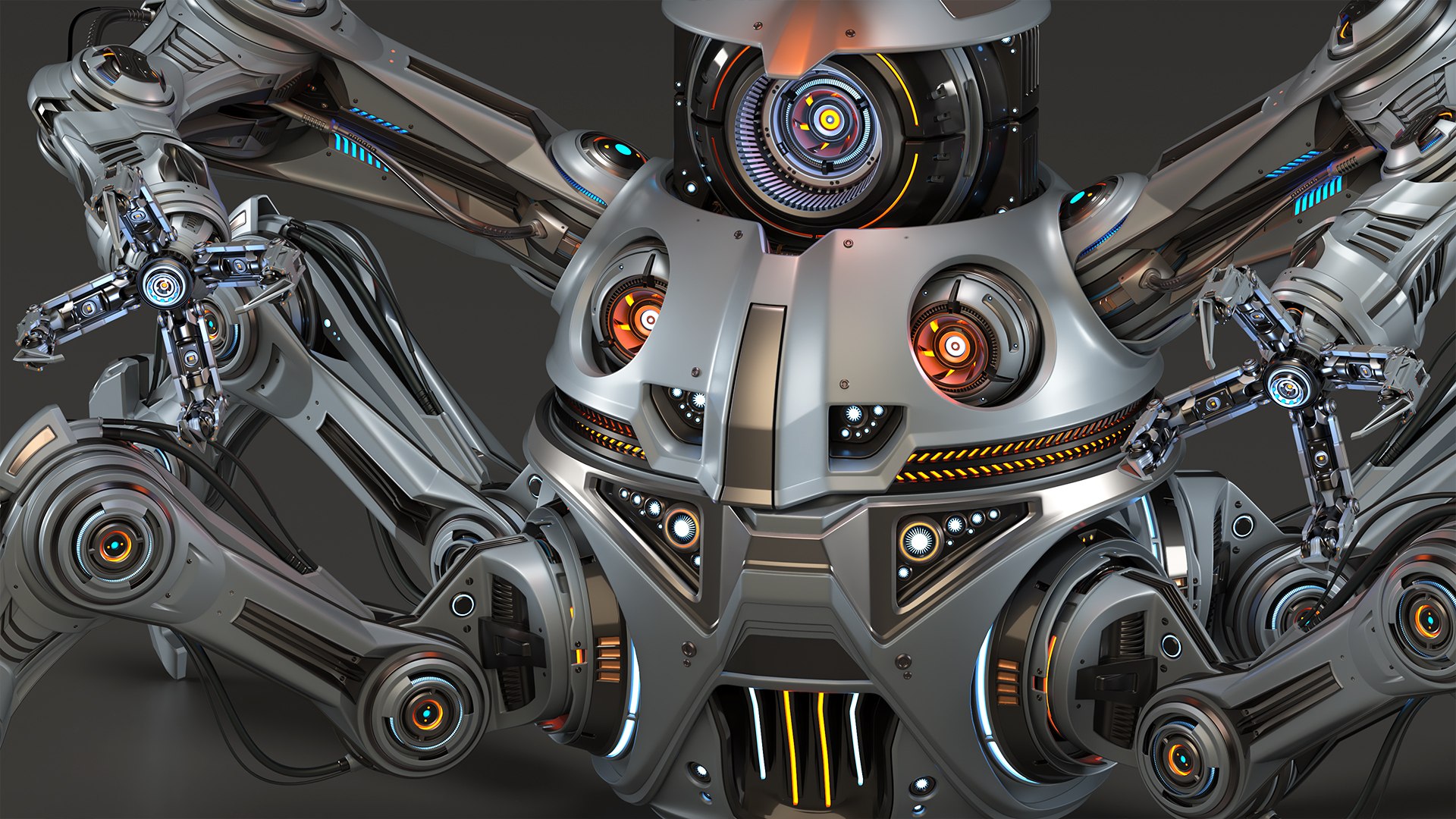 3D Sci-Fi Spider Mech Advanced - Rigged - TurboSquid 2353252