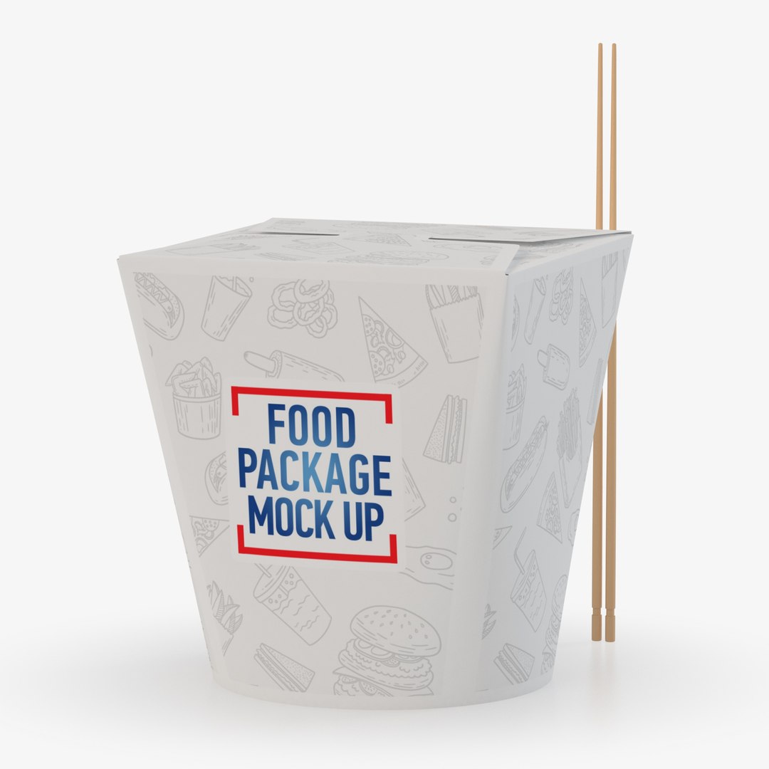3D Model Chinese Takeout Box - TurboSquid 1331407